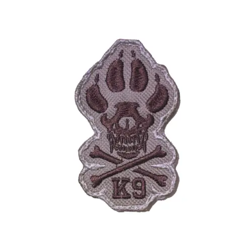 Patch Bordado – K9 Pata (Bege) - Patch Bordado – K9 Pata (Bege) - FIO DE OURO