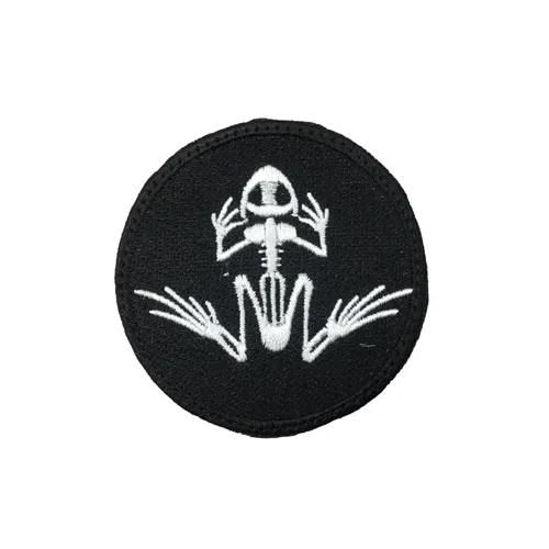Patch Bordado – Skeleton Frog Preto - Patch Bordado – Skeleton Frog Preto - FIO DE OURO