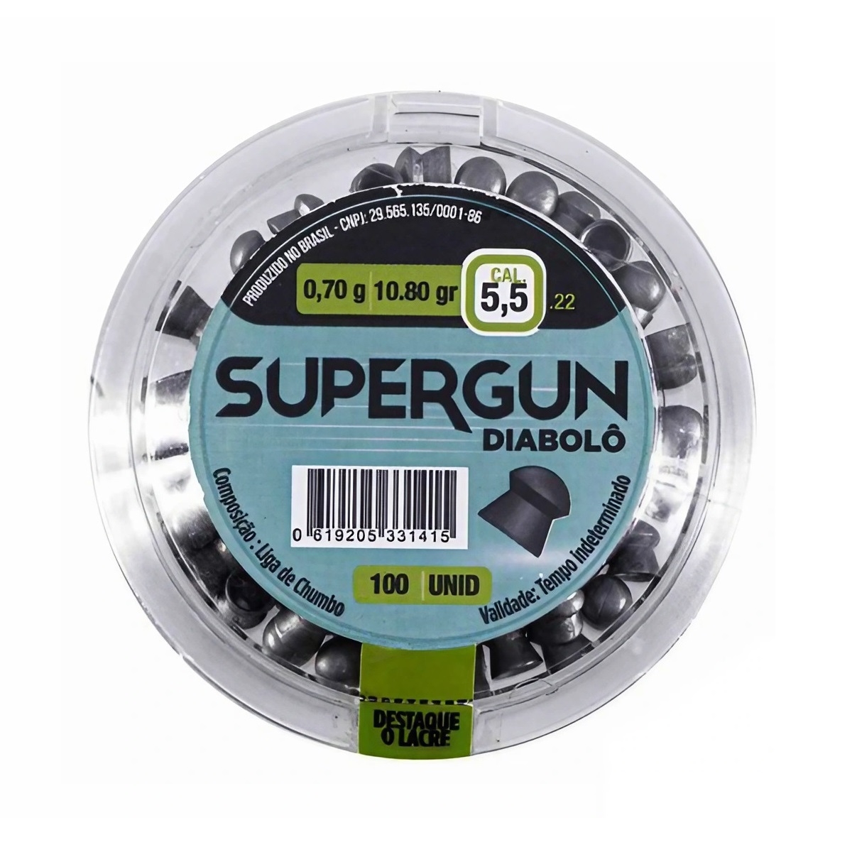 Chumbinho Supergun Diabolô 5.5mm - 100 unidades - Chumbinho Supergun ...